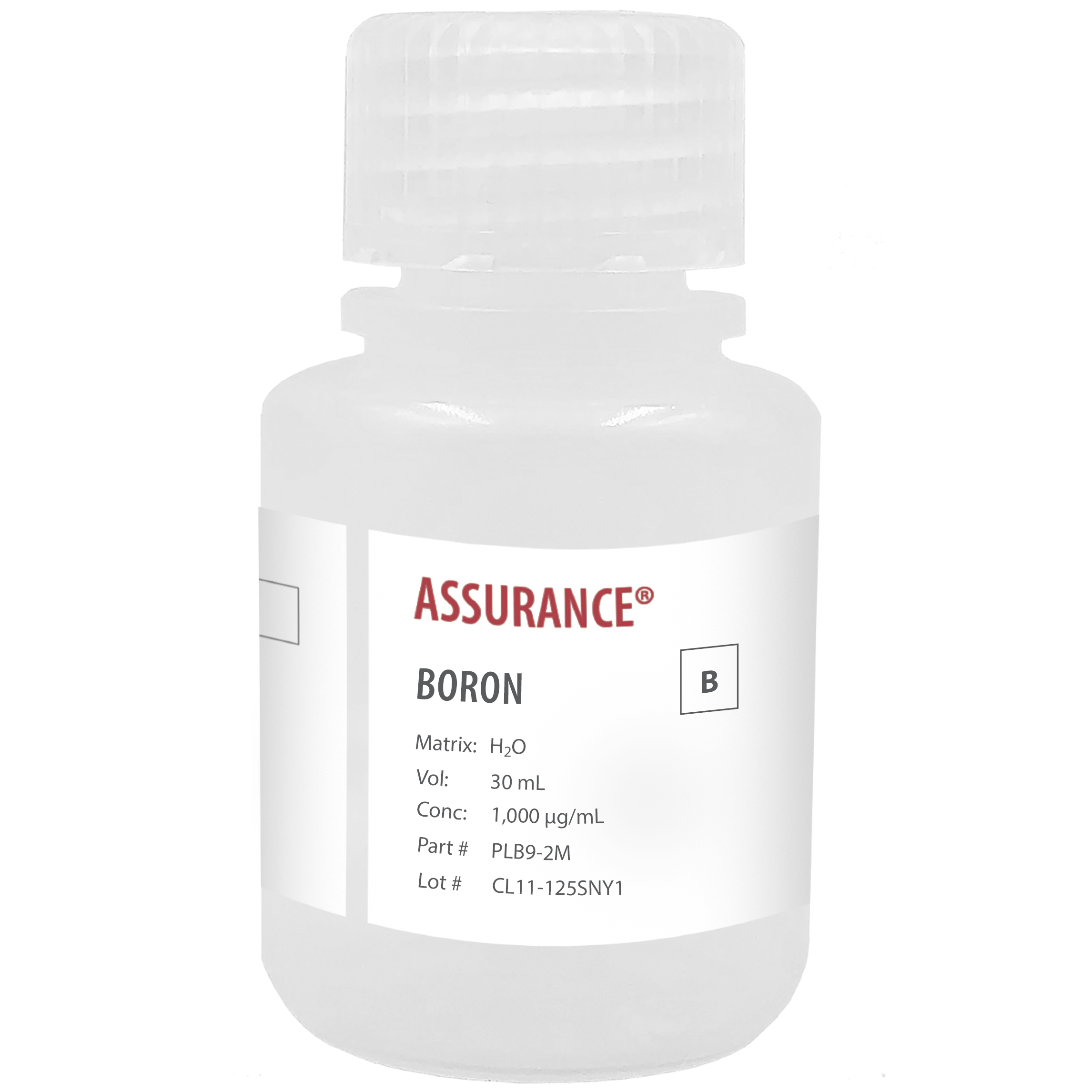 Boron, 1,000 µg/mL, for AA and ICP, 30 mL PLB9-2M SPEX #10007527