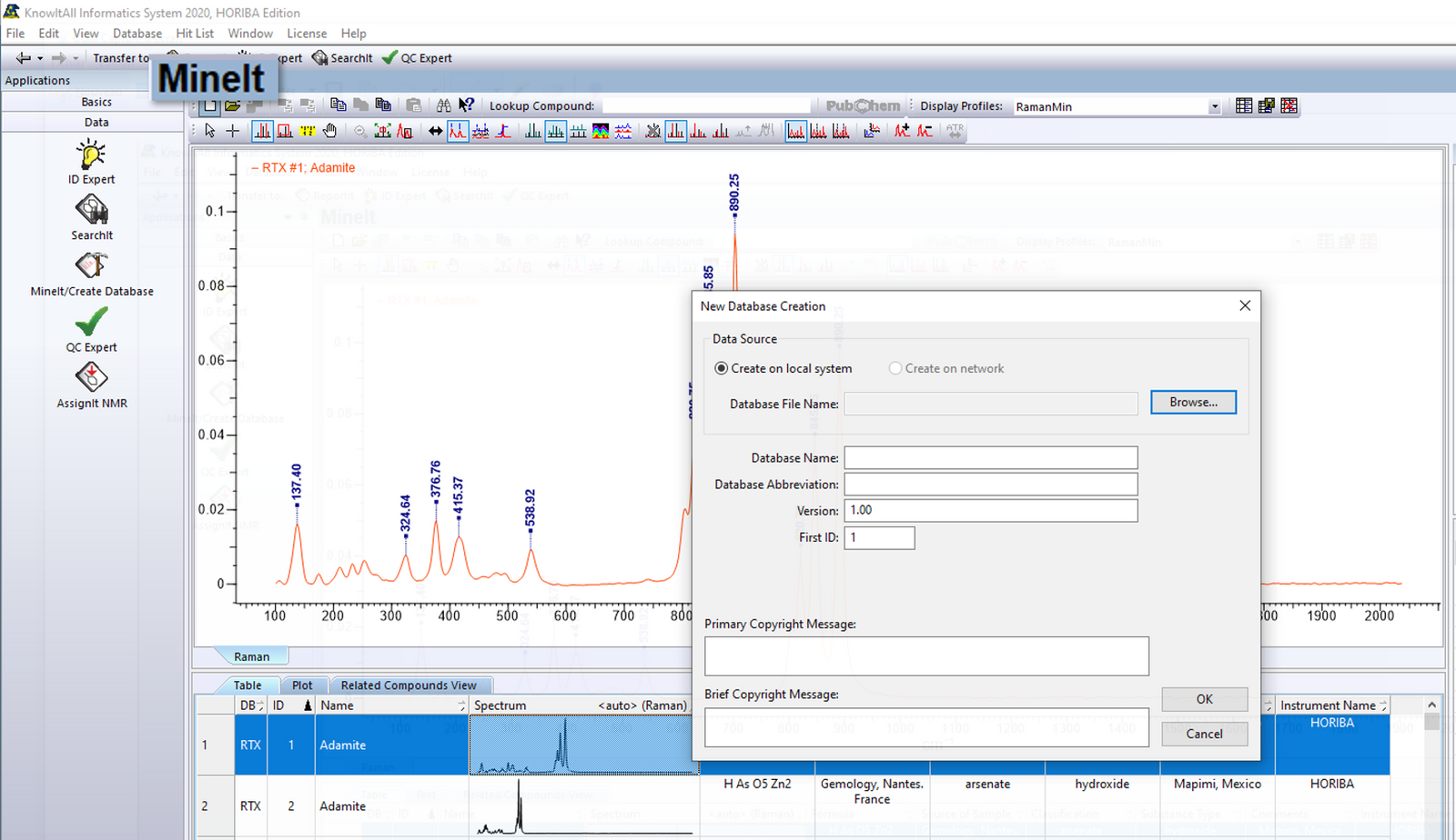 KnowItAll: Raman spectral searching #1145300695